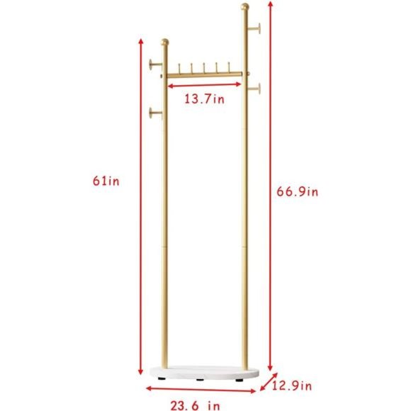 Storage & Organization | Gold Clothing Rack With Shelves Gold Coat Rack ...